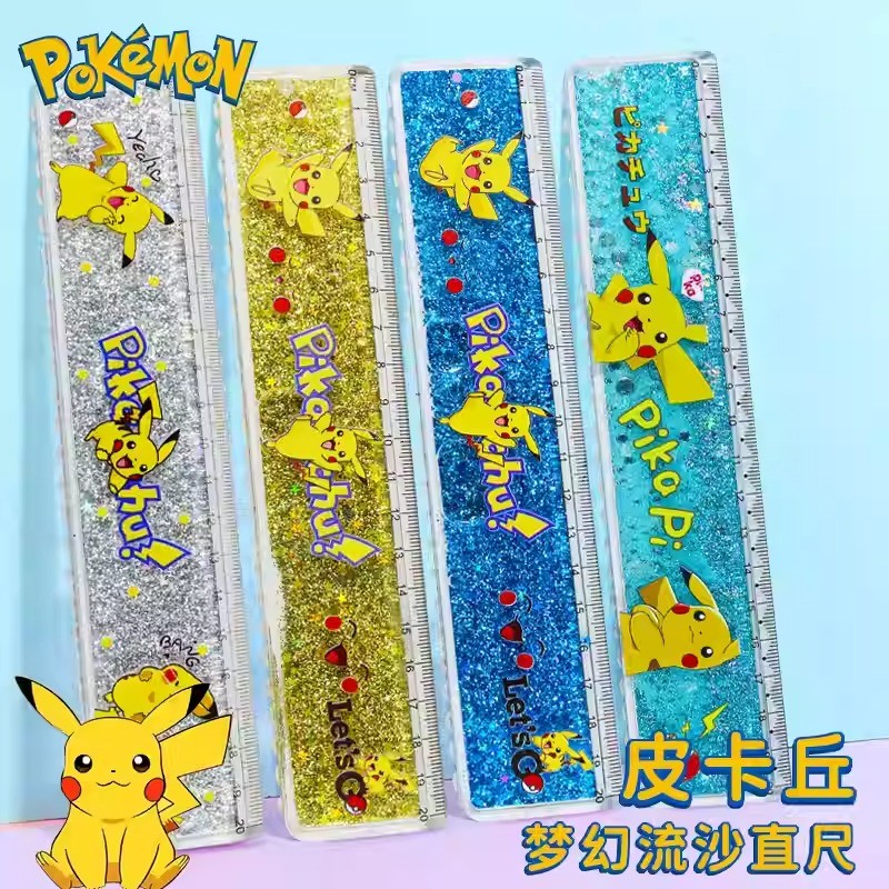 Pikachu Quicksand Ruler Kuromi Melody Cute Wavy Ruler Tudents 20Cm ...