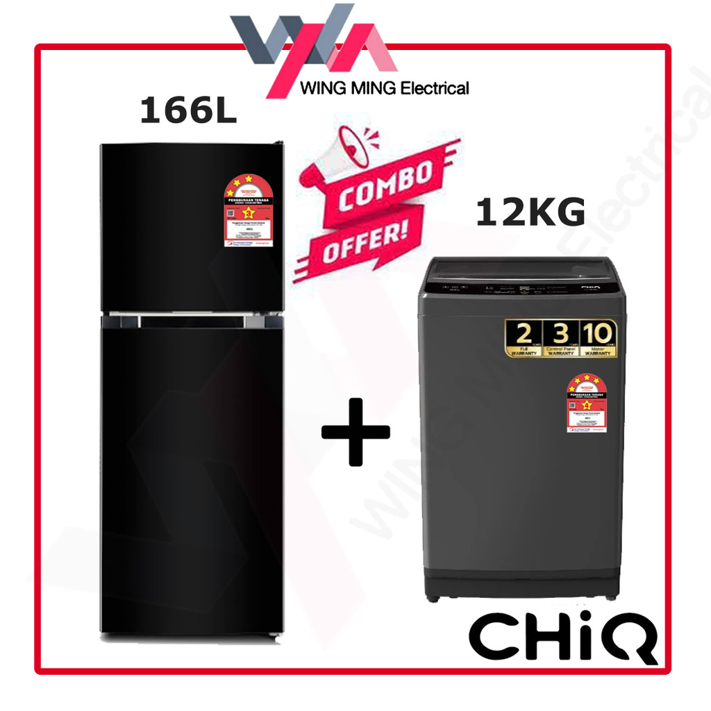 CHiQ 166L Refrigerator 2 Door/Peti Ais 2 Pintu CTM138L + 7KG Top ...