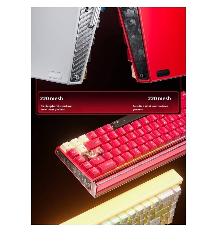 Aula HERO68HE Ultra Aluminum Pile Magnetic Axis Keyboard for RT Esports ...
