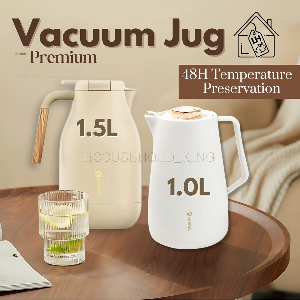 1.5L Thermos Jug Air Panas dan Sejuk Termos Air Panas Aesthetic Thermal ...