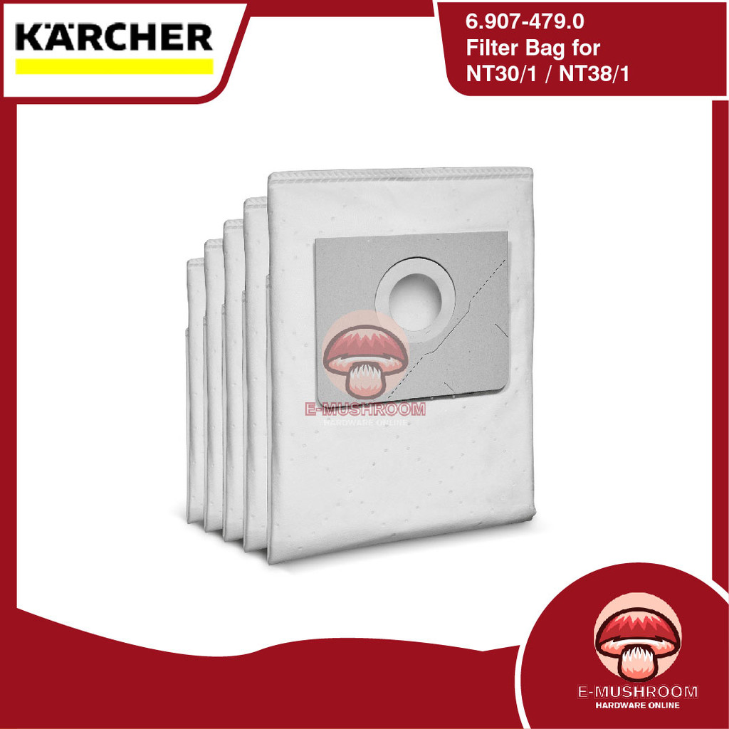 Karcher Paper Filter Bag for NT30/1 / NT38/1 (5Pcs/Box) Vacum Bag ...