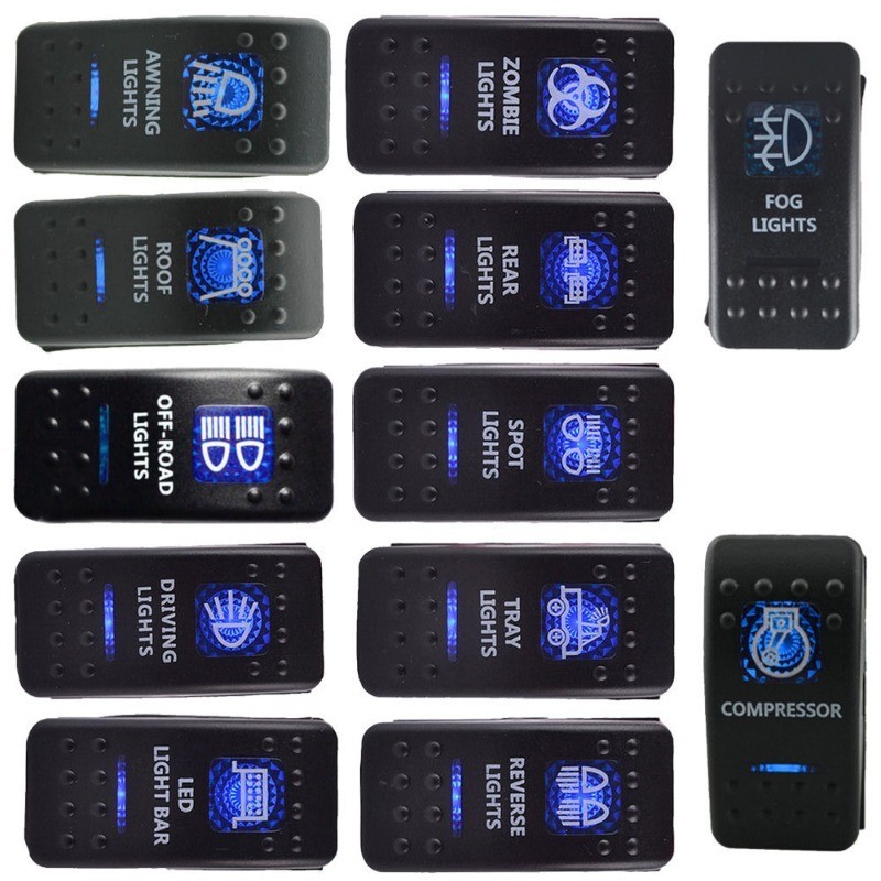1piece Waterproof Switch Fog Light Spot Light Roof Light Switches 12V ...