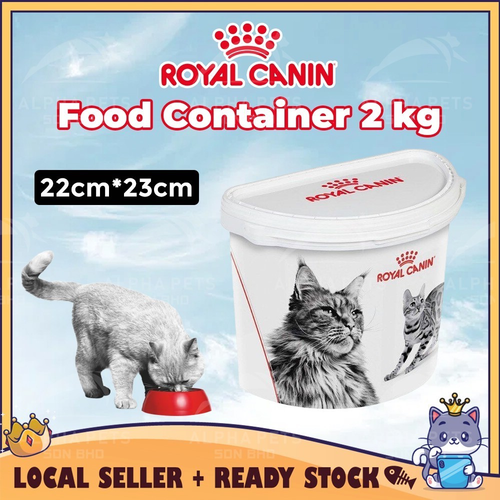 CATQUEEN Royal Canin Food Container 2KG Half Moon Pet Food Container ...