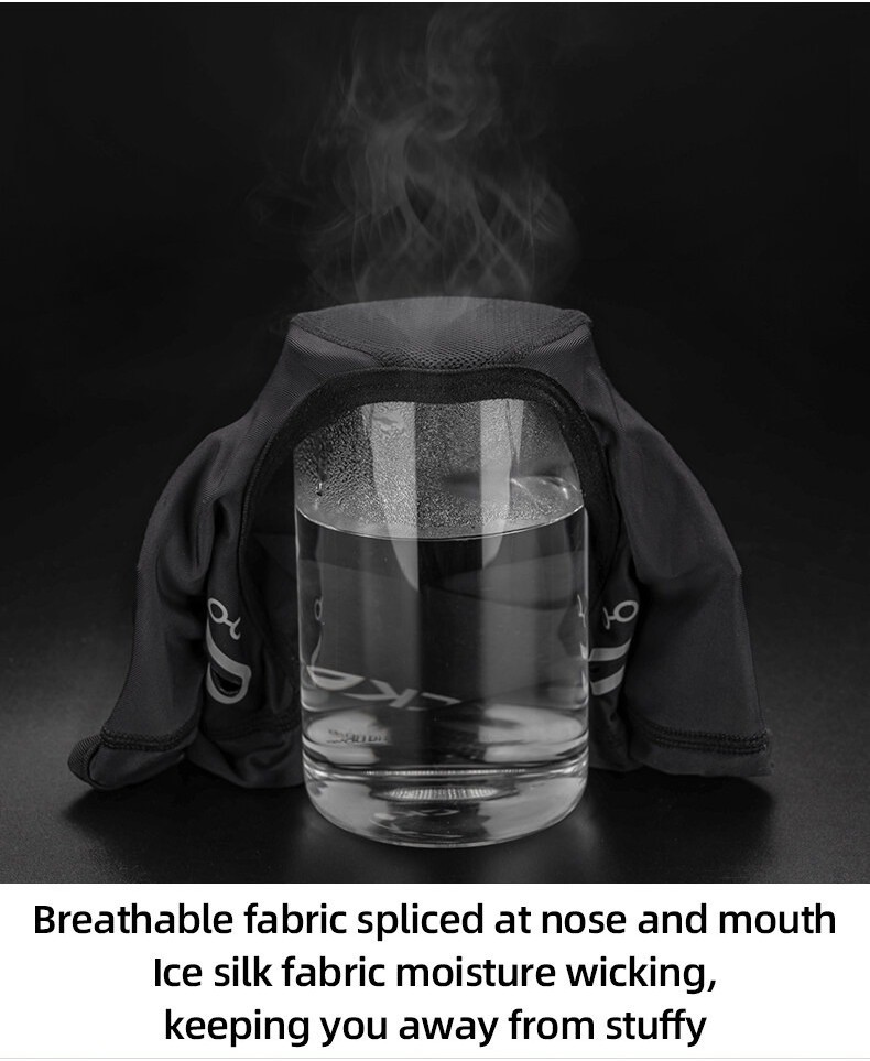 ROCKBROS Ice Silk Mask Anti Drop Pad Balaclava High Elasticity Quick ...
