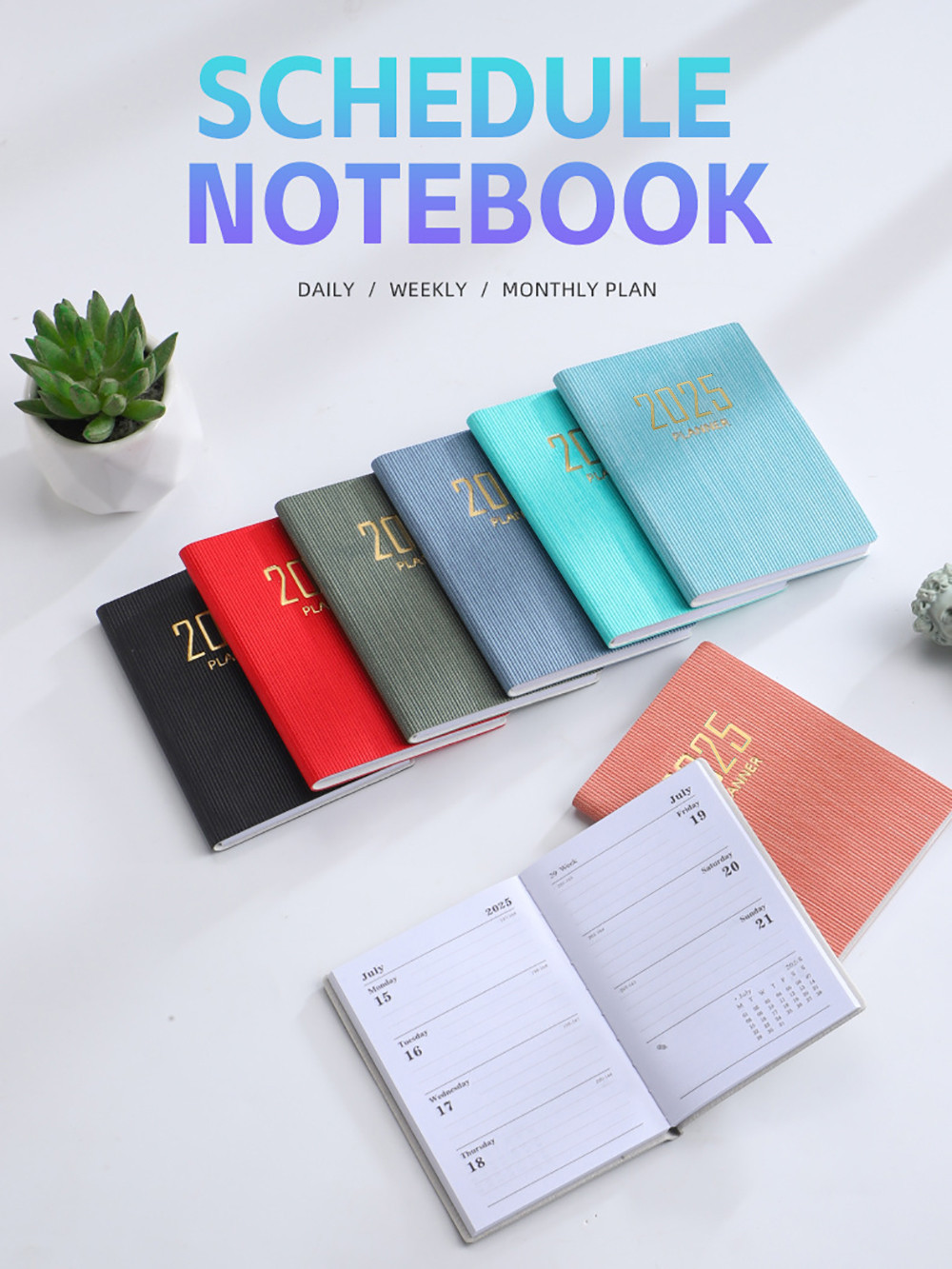 2025 A7 Mini Pocket Notebook 365 Days Notepad Diary Notebook Planner ...
