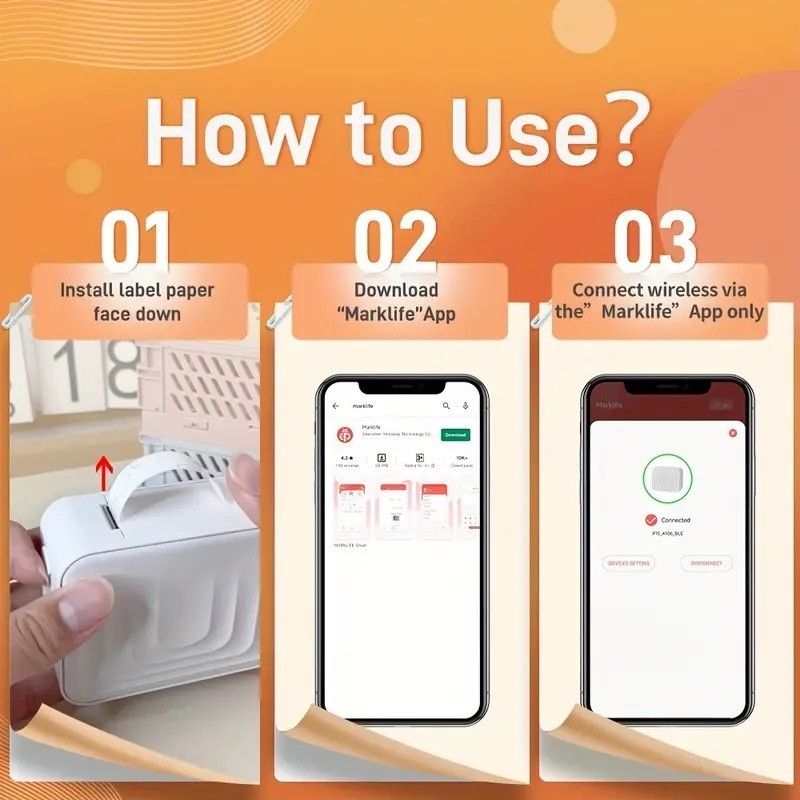 M1 Bluetooth Label Printer Barcode Price Tag Mesin Printer Lable ...