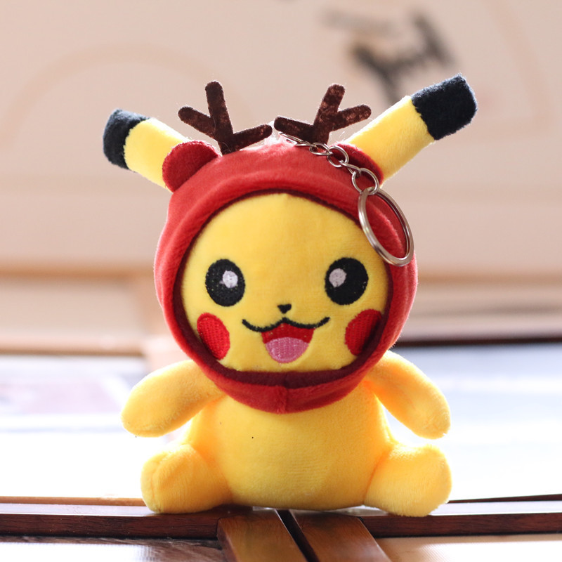 Mini Pikachu Plush Bag Charm For Girls Cute Short Plush Design Fabric ...