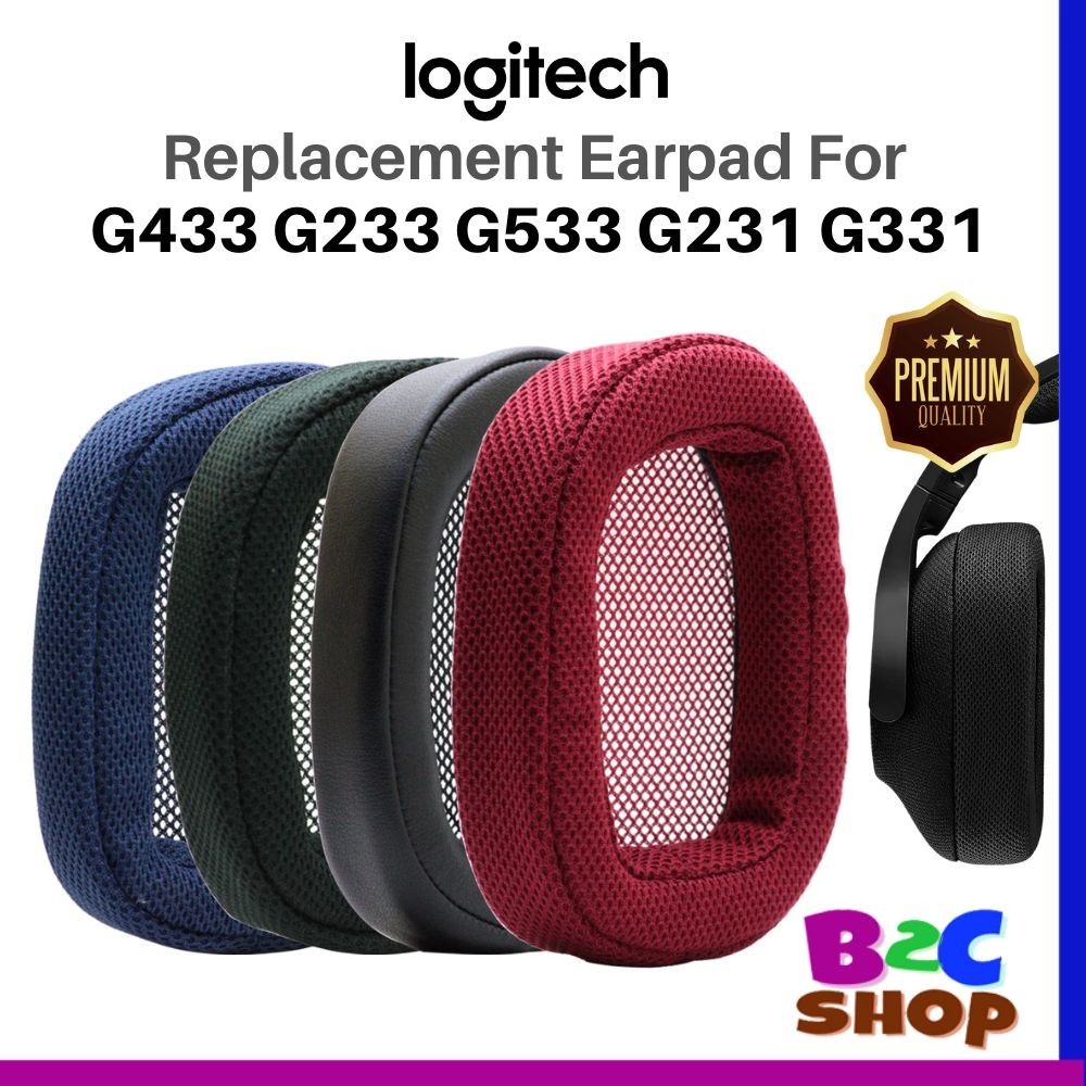 1Pair Logitech G433 G233 G533 G231 G331 Headset Replacement Earpads ...