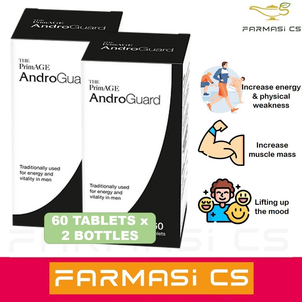 PrimeAGE AndroGuard 60 tablets x 2 bottles (TWIN) EXP:01/2026 [ Prime ...