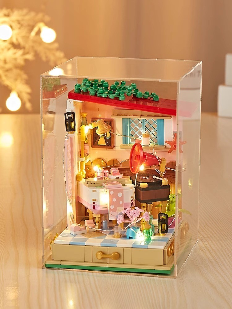 Mini Small Particle Building Blocks Street View Series Kitchen Study ...