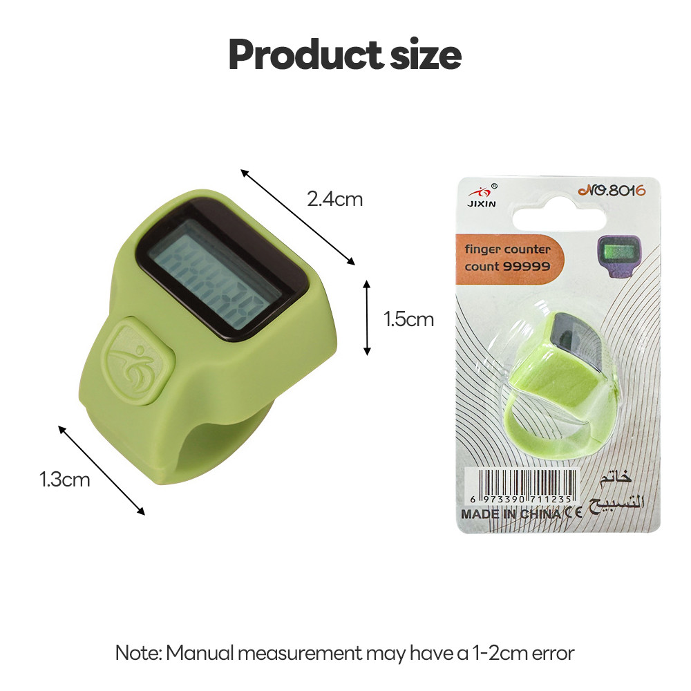 Bevavar LED Mini Ring Digital Tasbih Handheld Electronic Finger Clicker ...