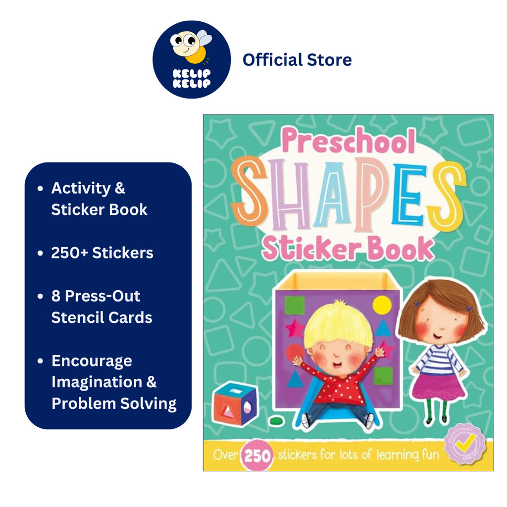 Preschool Shapes Activity & Sticker Book For Kids To Learn With 250 ...