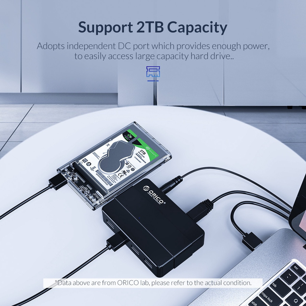 ORICO 7 4 Port USB 3.0 HUB with 12V Power Adapter USB Splitter OTG ...