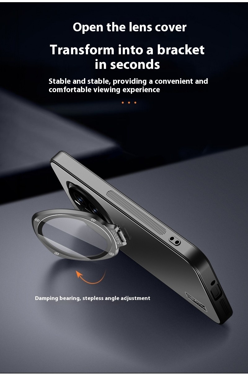 Luxury Matte Invisible Integrated Lens Holder Phone Case For Honor Magic 7 Pro 6 5 4 Pro X60 X50 ...