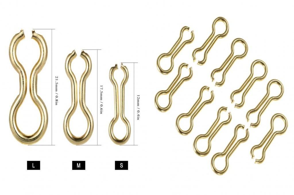 100Pcs/Set Sinker Wire Eyes Simple Corrosion Resistant Golden Steel ...