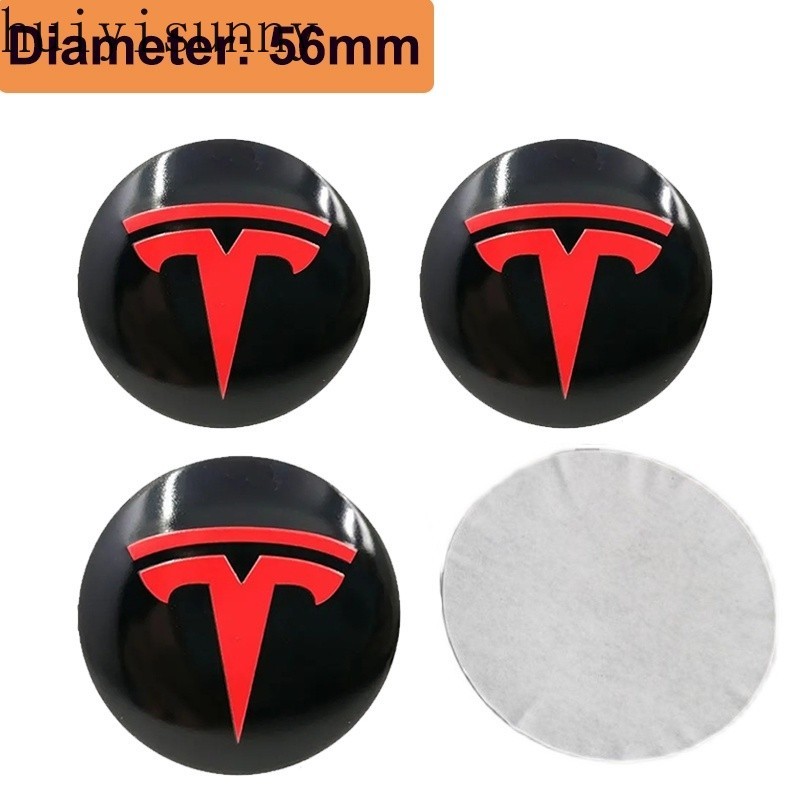 xps HYS 56mm Car Wheel Rims Center Hubcaps Stickers Decals for Tesla ...