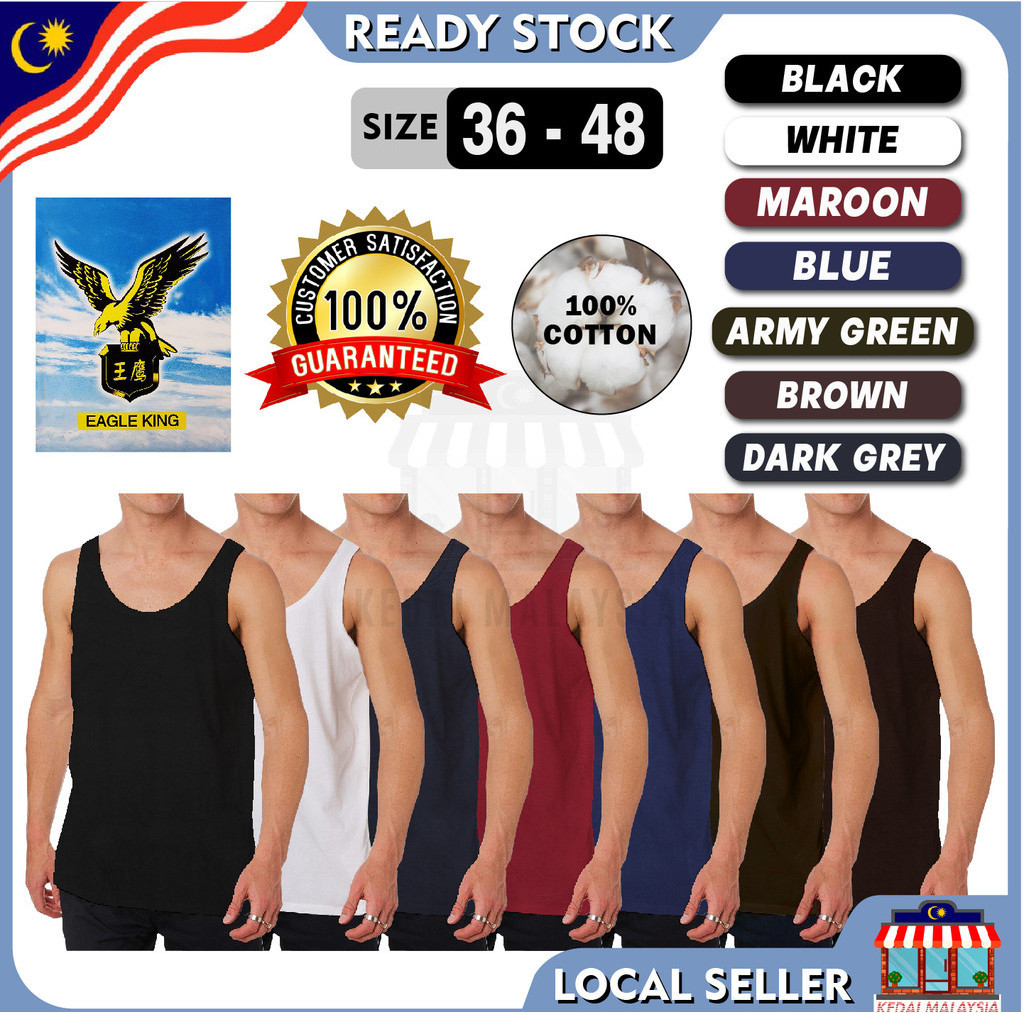 Baju Pagoda Singlet Warna Cap Helang / Eagle King Men Cotton Singlet ...