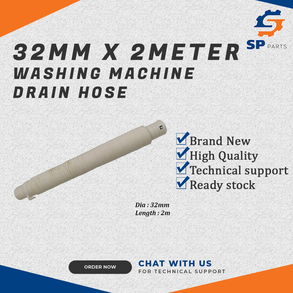 WASHING MACHINES DRAIN HOSE 32MM PAIP KELUAR AIR MESIN BASUH 2 METER ...
