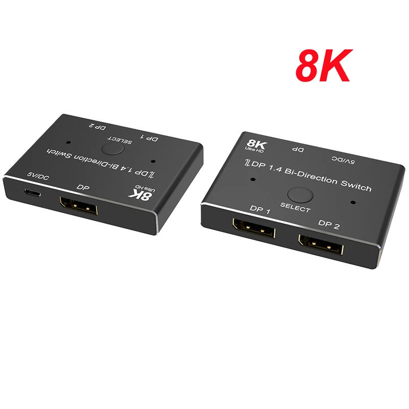 Displayport 1.4 Switch 8K Displayport Bi-direction Splitter Switcher 2 ...