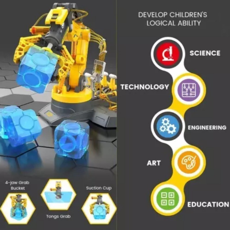 DIY 3in1 Hydrobot Arm Kit Kids STEM Toys Robot Build Explore Science Experiment Educational ...