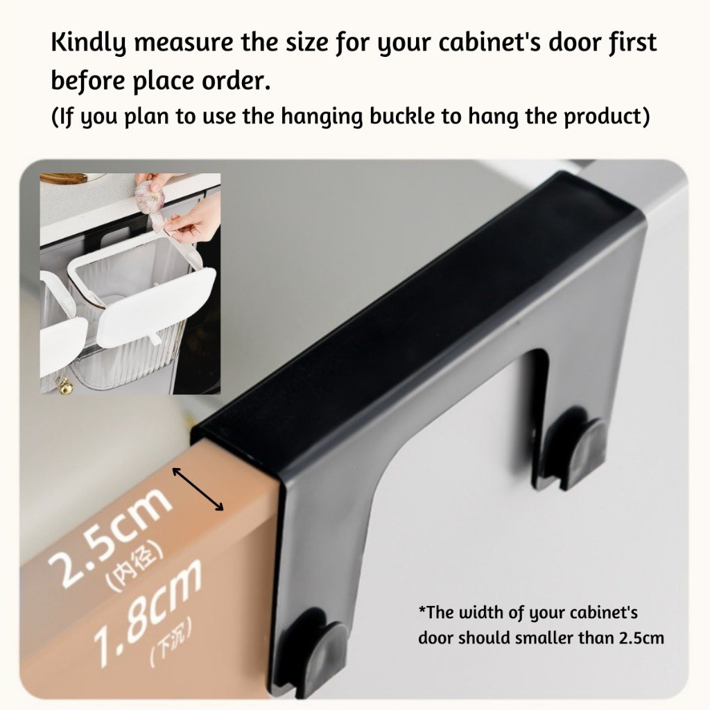 Dustbin Kitchen Hanging Trash Bin Cabinet Door Wall Mounted Kitchen ...