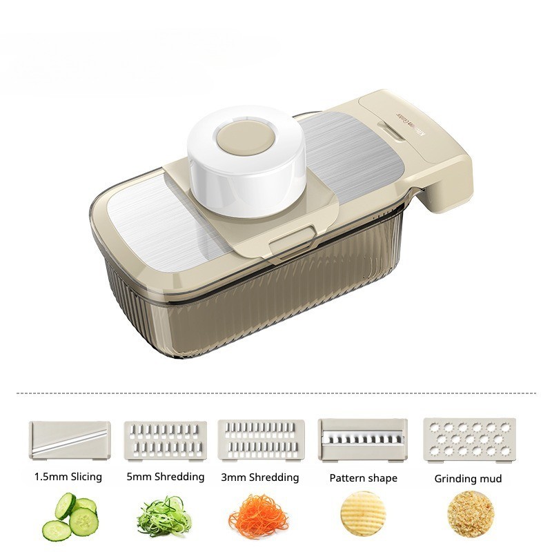 HERA 5 in 1 Multifunction Slicer Vegetable Fruit Slicer Chopper Graters and Cutter | Shopee Malaysia
