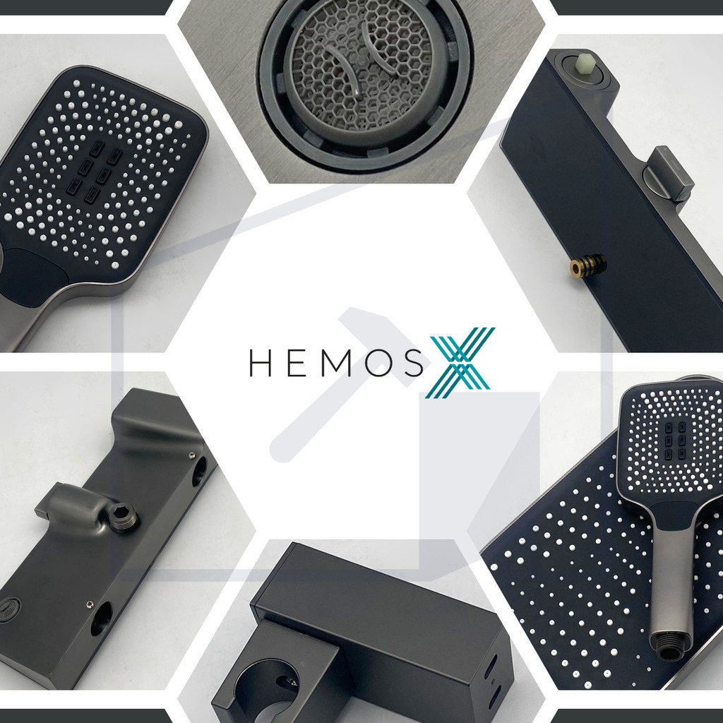 HEMOS BATHROOM FAUCET 3 MODE BRASS MIXER RAIN SHOWER SETS SET MANDIAN ...