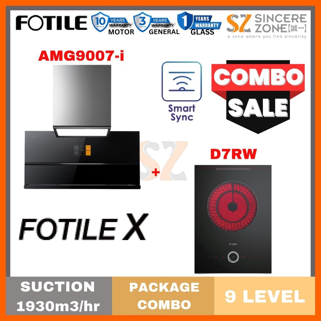 FOTILE AMG9007i Chimney Hood With DC Inverter Motor 1930m3/h Suction ...