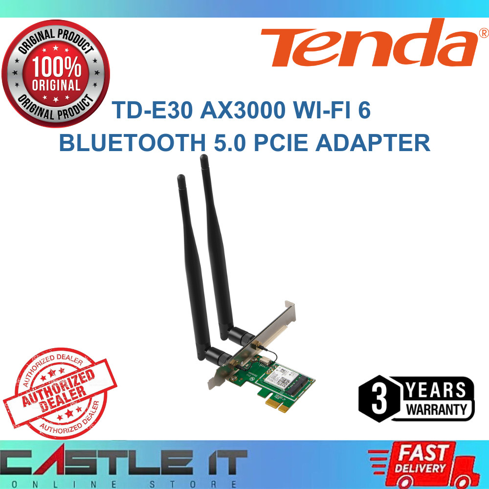 Tenda TD-E30 AX3000 Wi-Fi 6 Bluetooth 5.0 PCIe Adapter | Shopee Malaysia