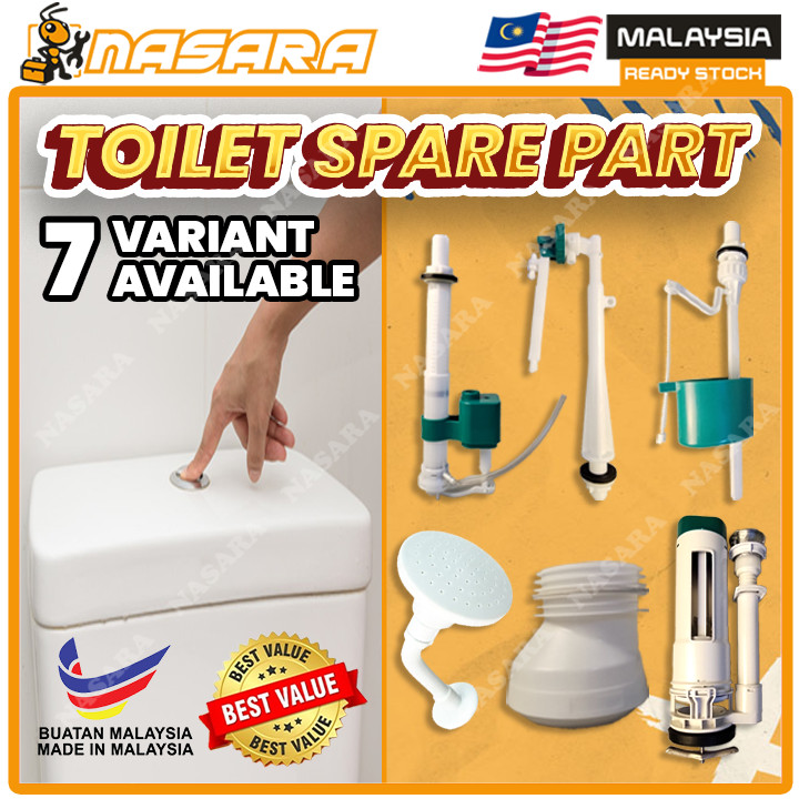Nasara Compact Adjustable Bottom Inlet Valve Sparepart Toilet Water ...