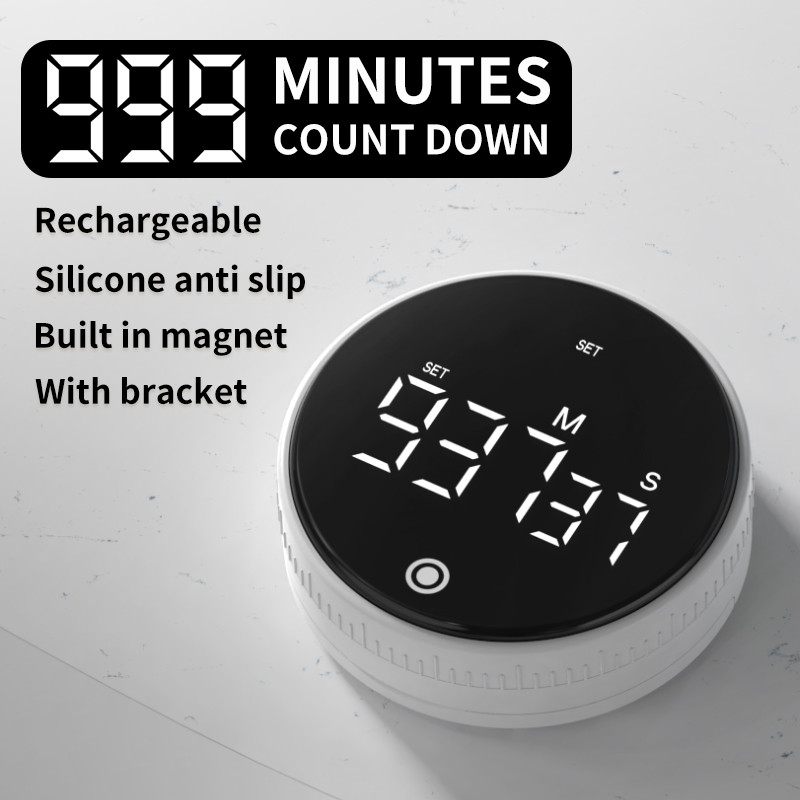Magnetic Stopwatch LED Digital Display Timer Kitchen Study Countdown ...
