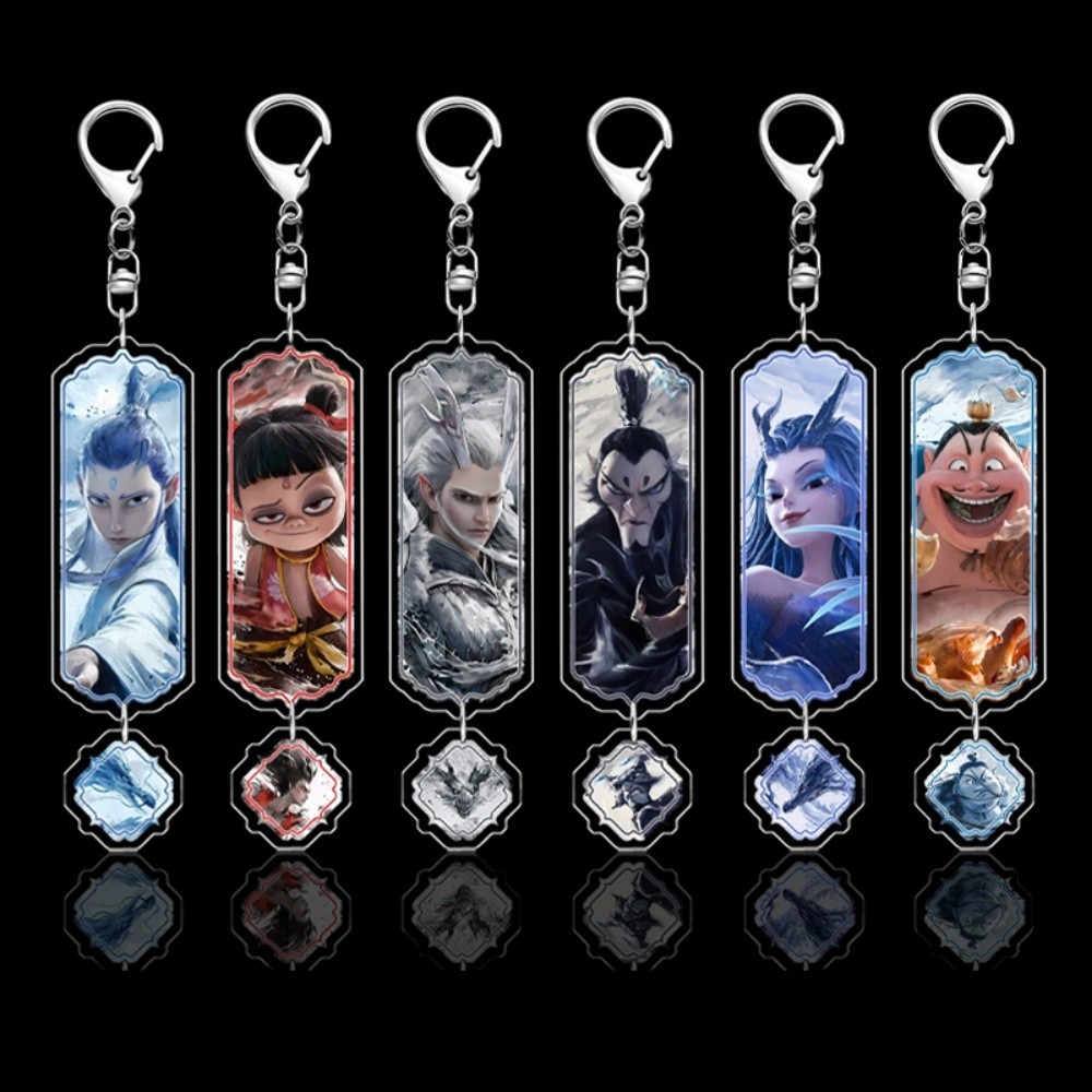 Ne Zha Ao Bing Fashion Animation Design Cartoon Keychain Small Pendant ...