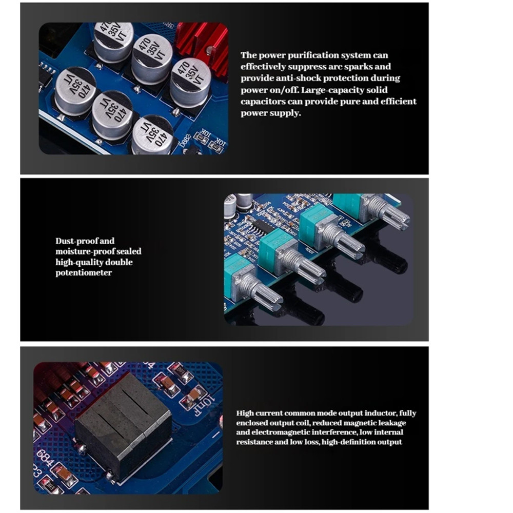 100W HIFI Fever Audio Professional Subwoofer Class D Digital Amplifier ...