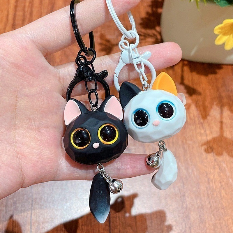 Cartoon Kittens Keychain Cure Animal Key Chain Creative Cat Pendant for ...