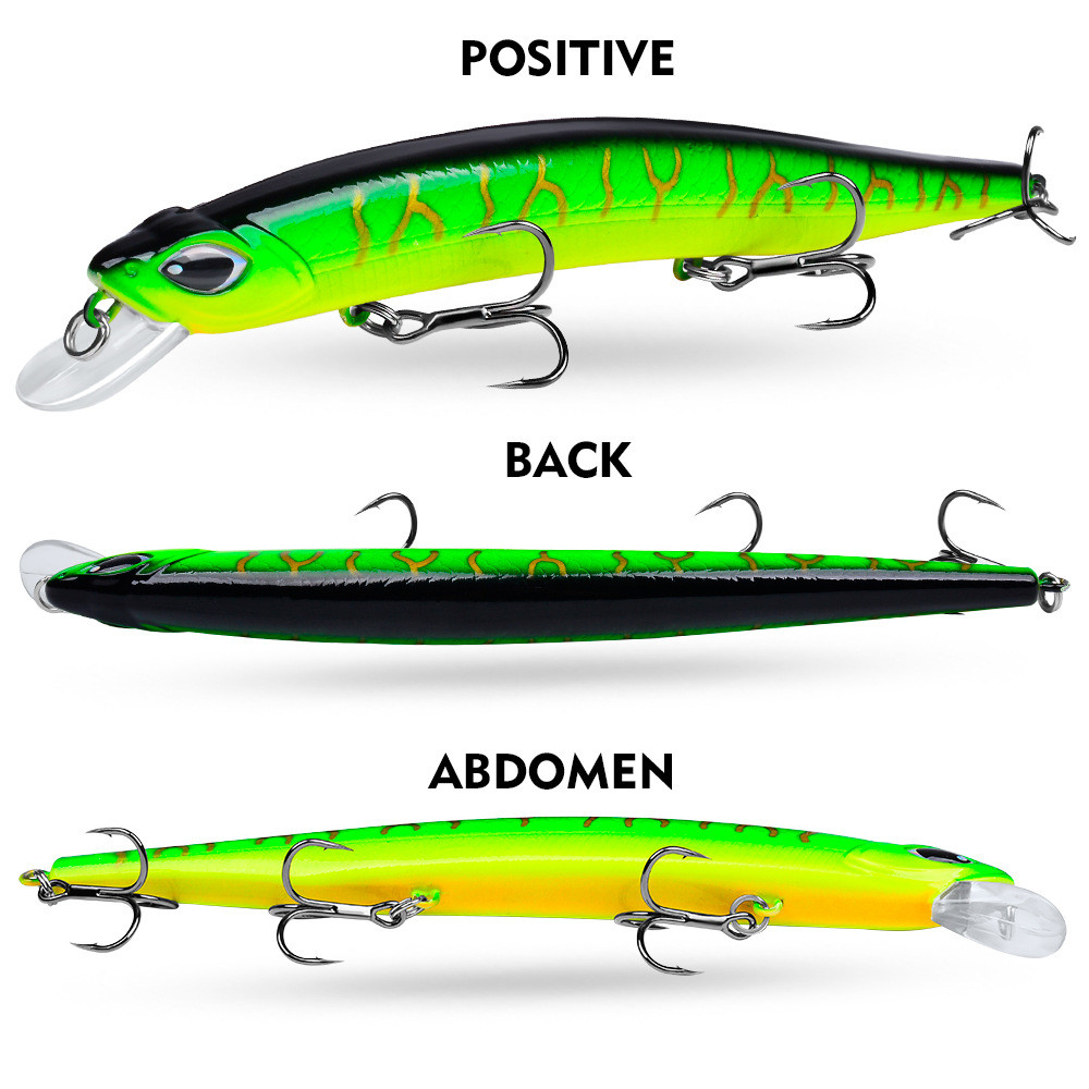 [TTFF] Floating Minnow Lure Fake Bait 15cm/19cm Plastic Bionic Bait ...