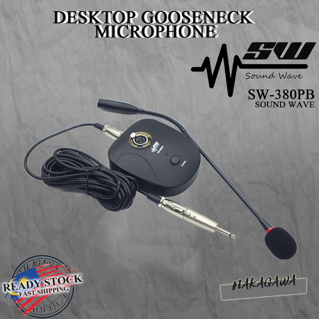 SOUNDWAVE SW380PB DESKTOP GOOSENECK GOOSE NECK MICROPHONE CONFERENCE ...