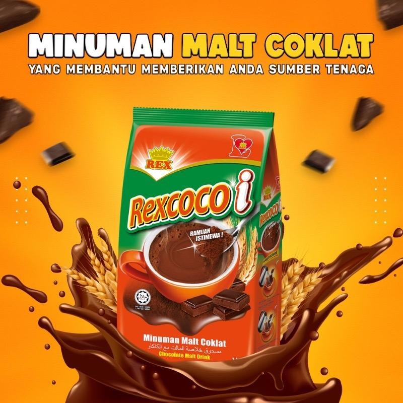 Rexcoco Chocolate Malt Premix 880g x 12 Pack Minuman Coklat Malt Milo ...