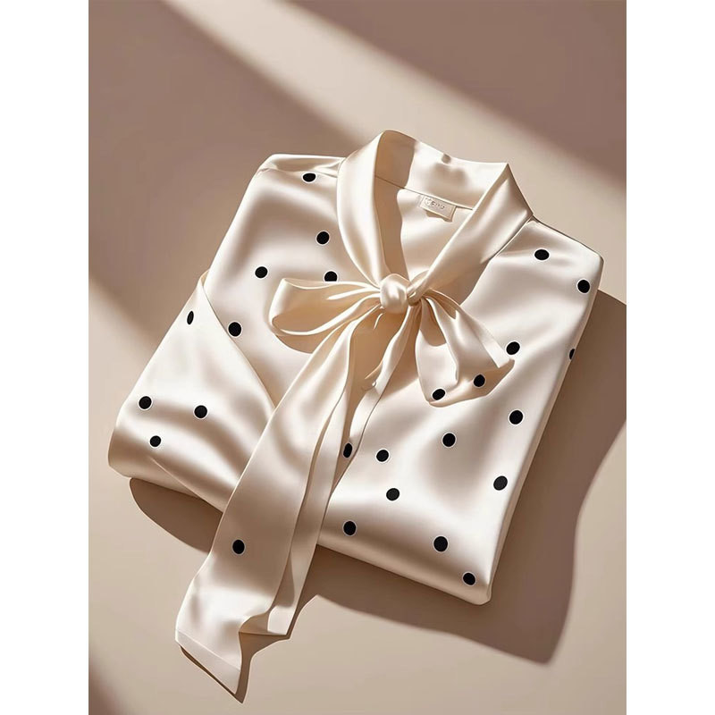 Super Beautiful Light Luxury Top Blue High-End Temperament Blouse ...