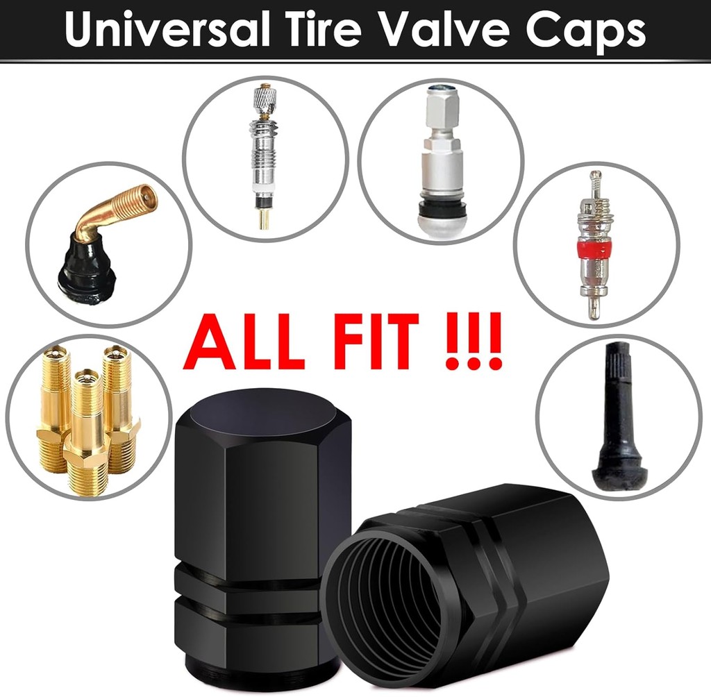 4Pcs Universal Tyre Wheel Air Valve Caps Car Truck Bike Motorcycles ...