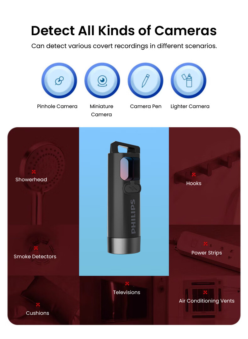 Philips Hidden Camera Anti-Surveillance Detector Emergency Lighting ...