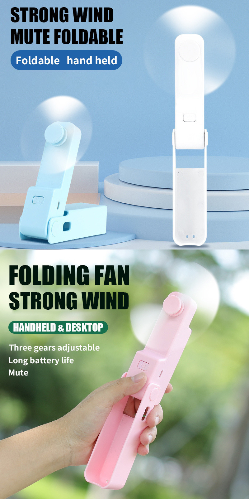 Summer 360 Degrees Bendable USB Chargeable Mini Hanging Neck Fan ...