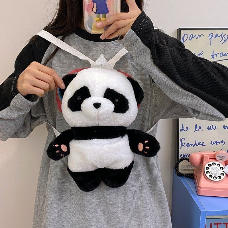 🐻Fast Shipping🐻Tik Tok Hot-selling Panda Backpack 熊猫背包💓Cartoon Love ...