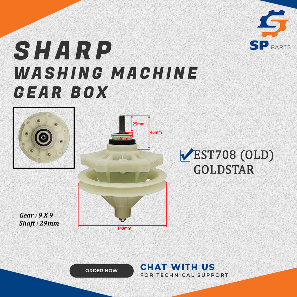 SHARP WASHING MACHINES GEAR BOX - EST708 (OLD) GOLDSTAR | Shopee Malaysia