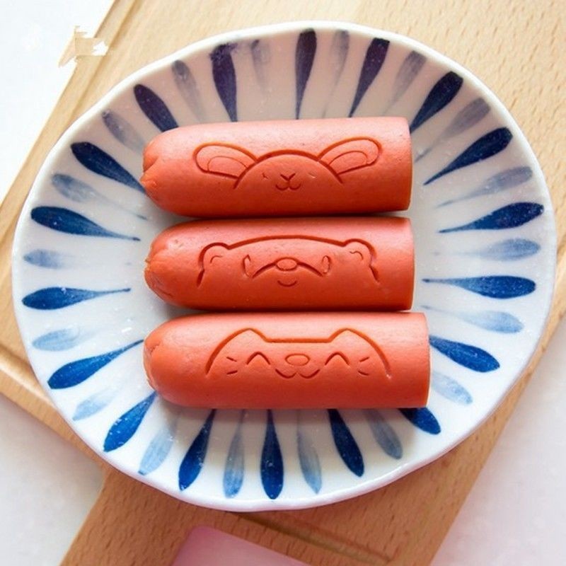 5 in 1 Sausage Hot Dog Cutter Set Flower Crab Octopus Style Ham Sausage ...