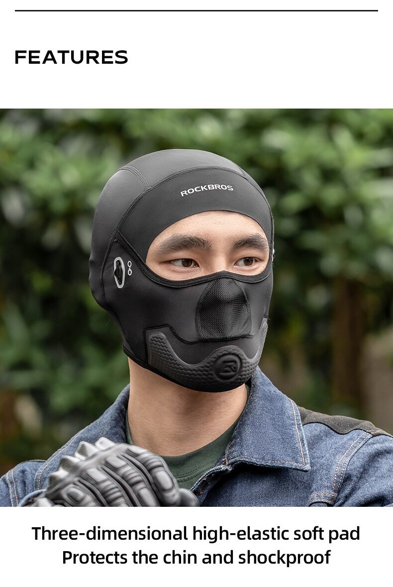ROCKBROS Ice Silk Mask Anti Drop Pad Balaclava High Elasticity Quick ...