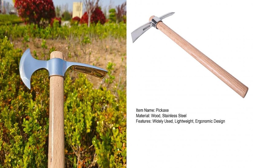 smiles| Ergonomic Pickaxe Double Headed Pickaxe Multipurpose Stainless ...