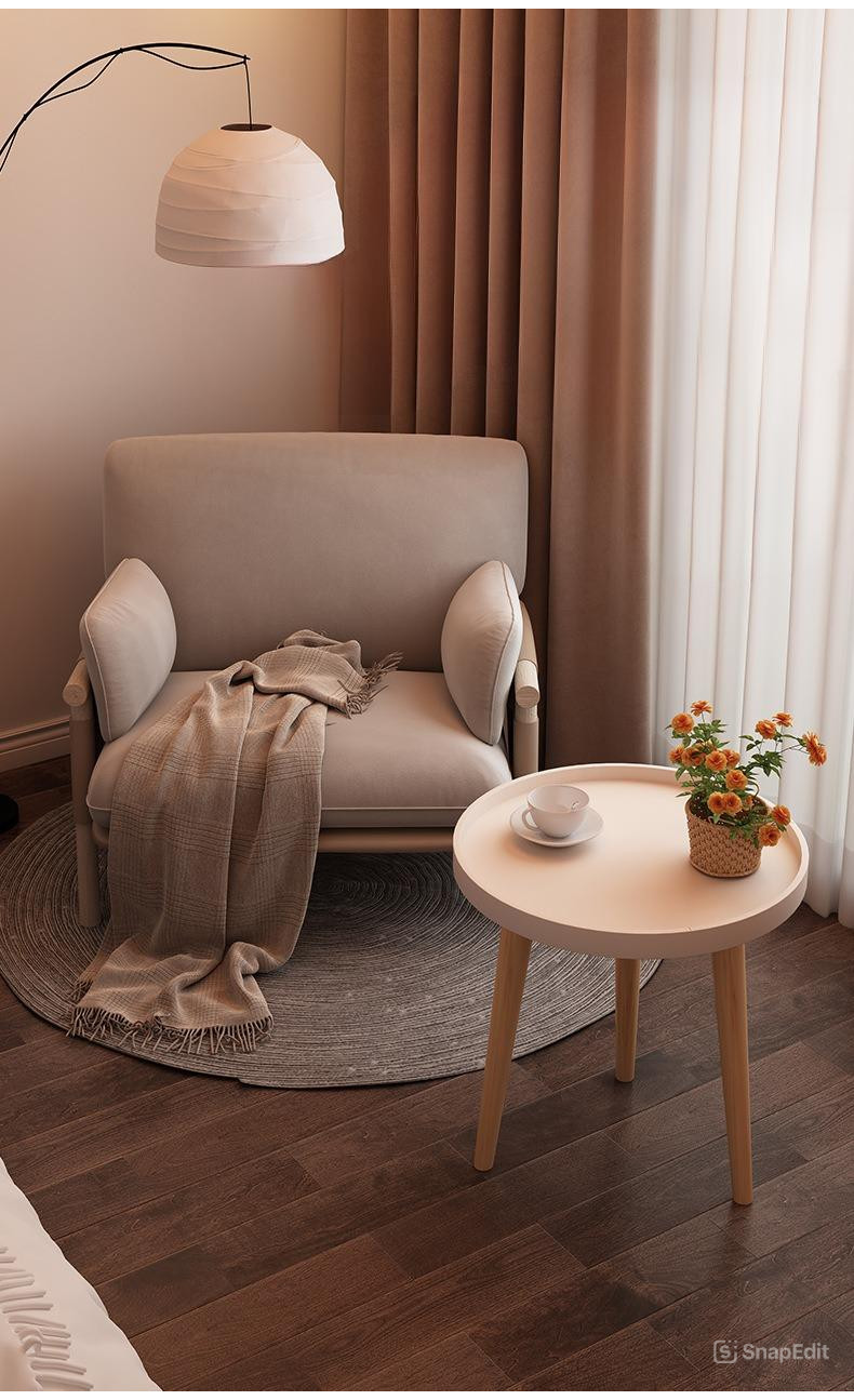 【ShopWithJoy】Small Coffee Table Mini Round Table Sofa Side Table Meja ...