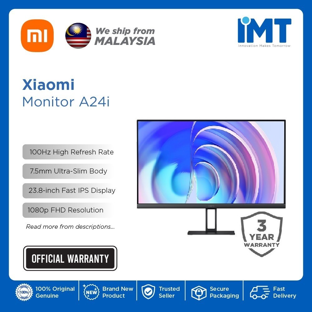 Xiaomi Monitor A24i | 3 Year Official Warranty | 1920×1080 Resolution ...