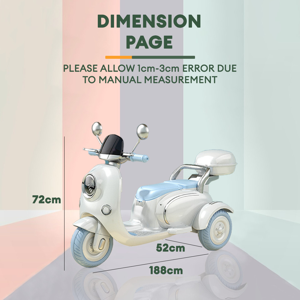 Tenso EKC052 Retro children's electric motorcycle toy car for boys and ...