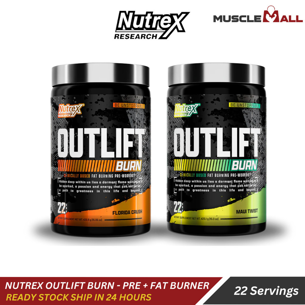 NUTREX, Outlift Burn, Fat Burning Pre-Workout, 22 Servings | Shopee ...